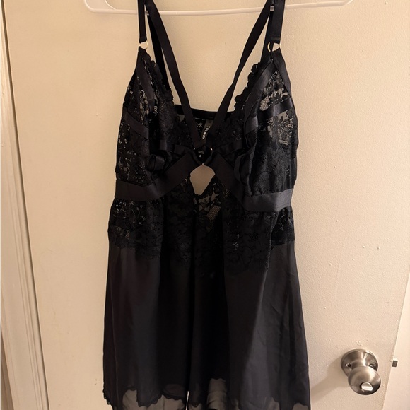 torrid | Intimates & Sleepwear | Torrid Black Lace Lingerie With Ribbon ...